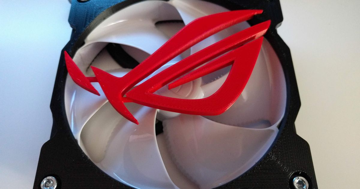 Fan Grill 120mm Republic of Gamers Logo 2 pieces by GregEl | Download ...