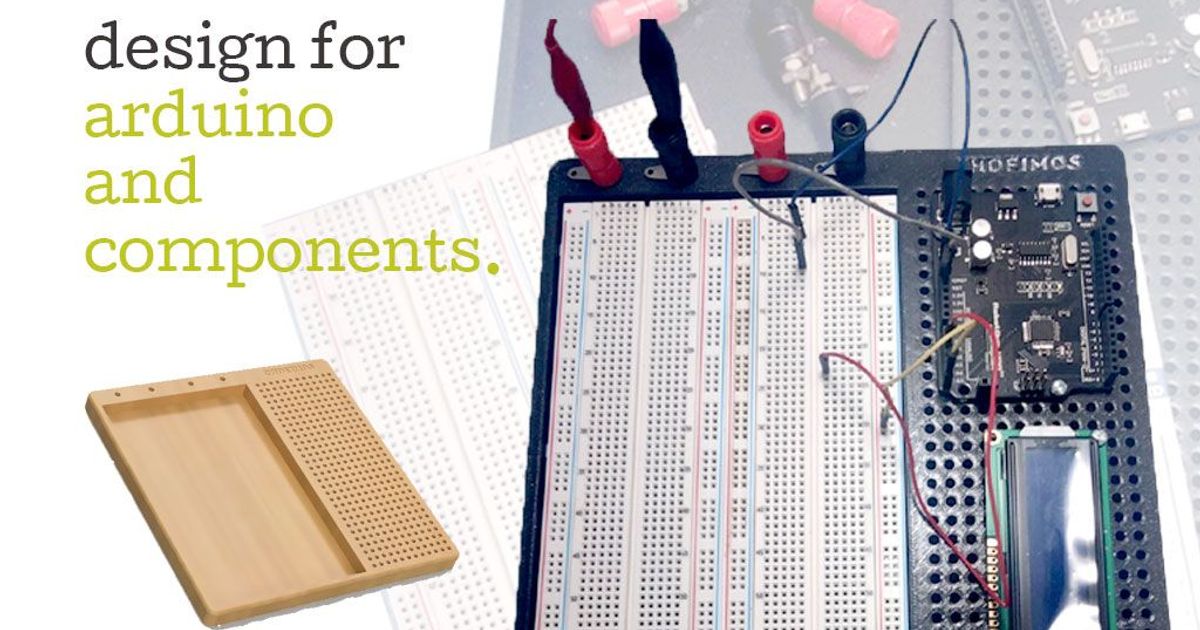 Soporte Placa Protoboard Arduino by David | Download free STL model ...