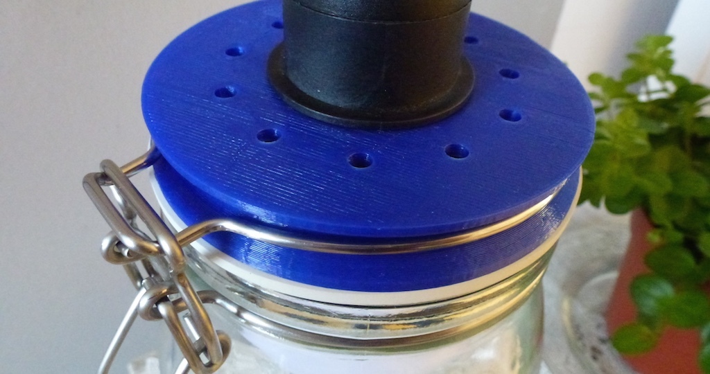 Mason Jar Lamp Lid by makemachine | Download free STL model ...