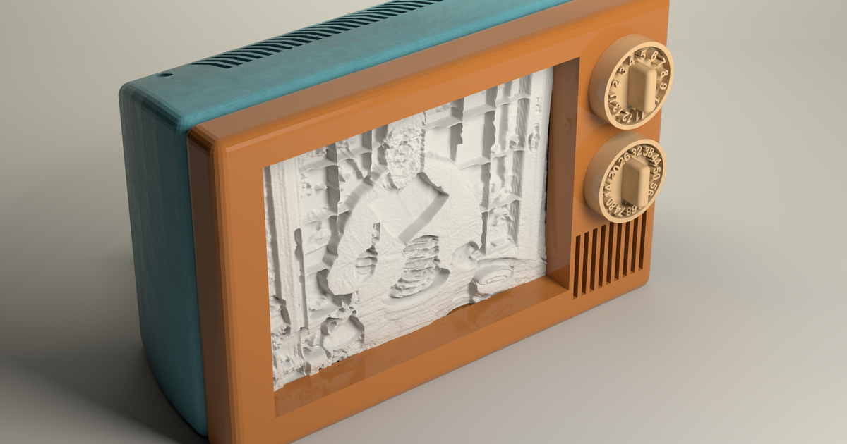 Lithograph Lighted Old Time TV Frame by Lopatka | Download free STL ...