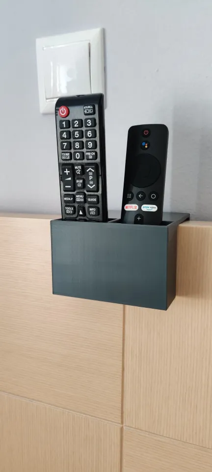 Dual remote control holder for headboard by Dimitri | Download free STL ...