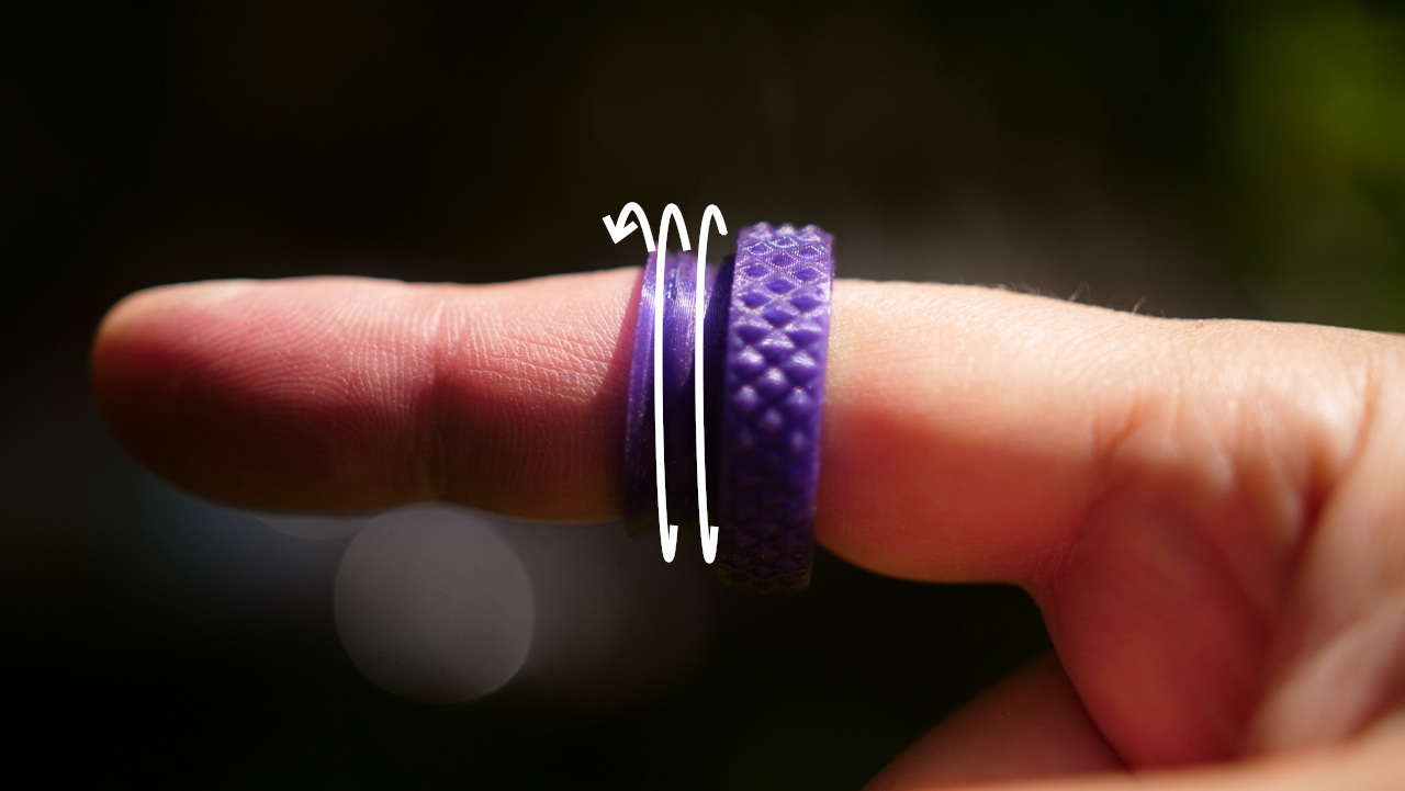 Longitudinal fidget ring by Makkuro | Download free STL model ...