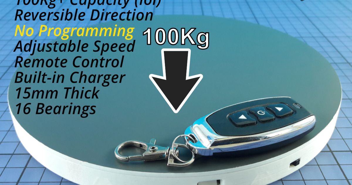 18\20cm Motorized Turntable by Volan | Download free STL model ...