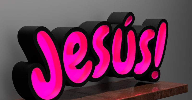 Letrero Led | JESUS! by 3Dcua | Download free STL model | Printables.com