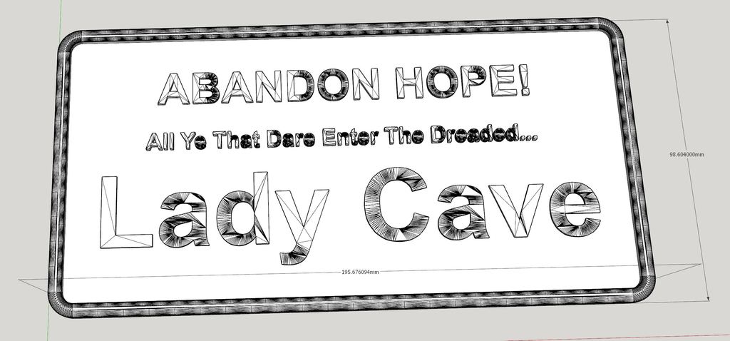 Lady Cave Sign Remixed - 4 Colors by lowboydrvr | Download free STL ...