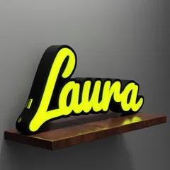 Letrero nombre laura by huski | Download free STL model | Printables.com