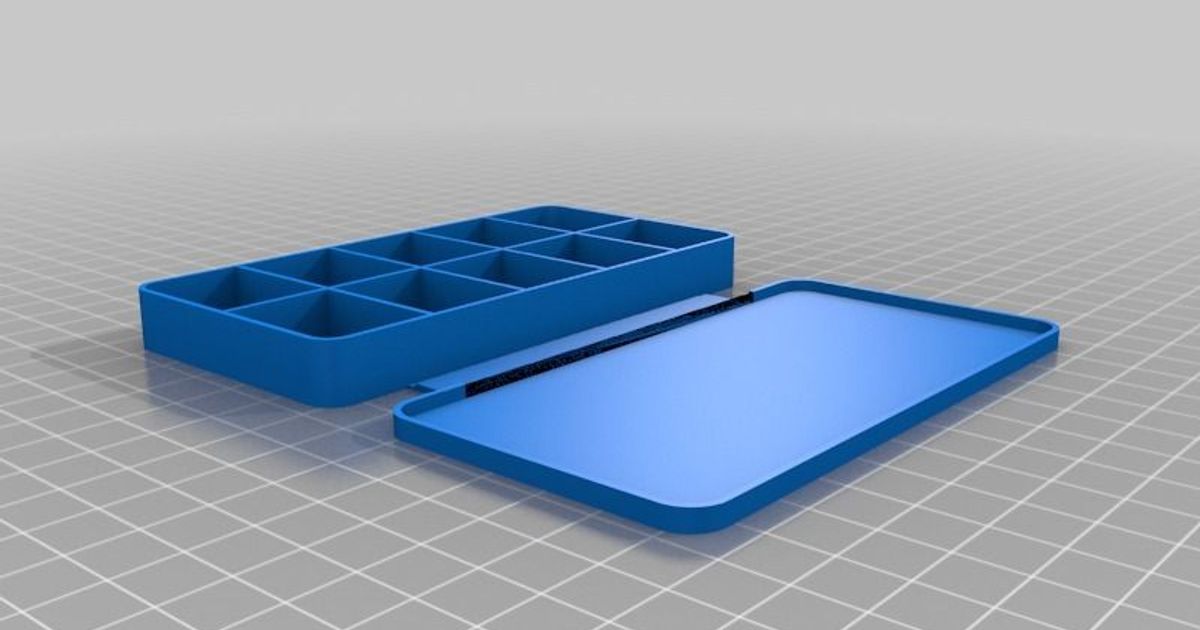 10 compartment Case 110x55mm by Jensa | Download free STL model ...