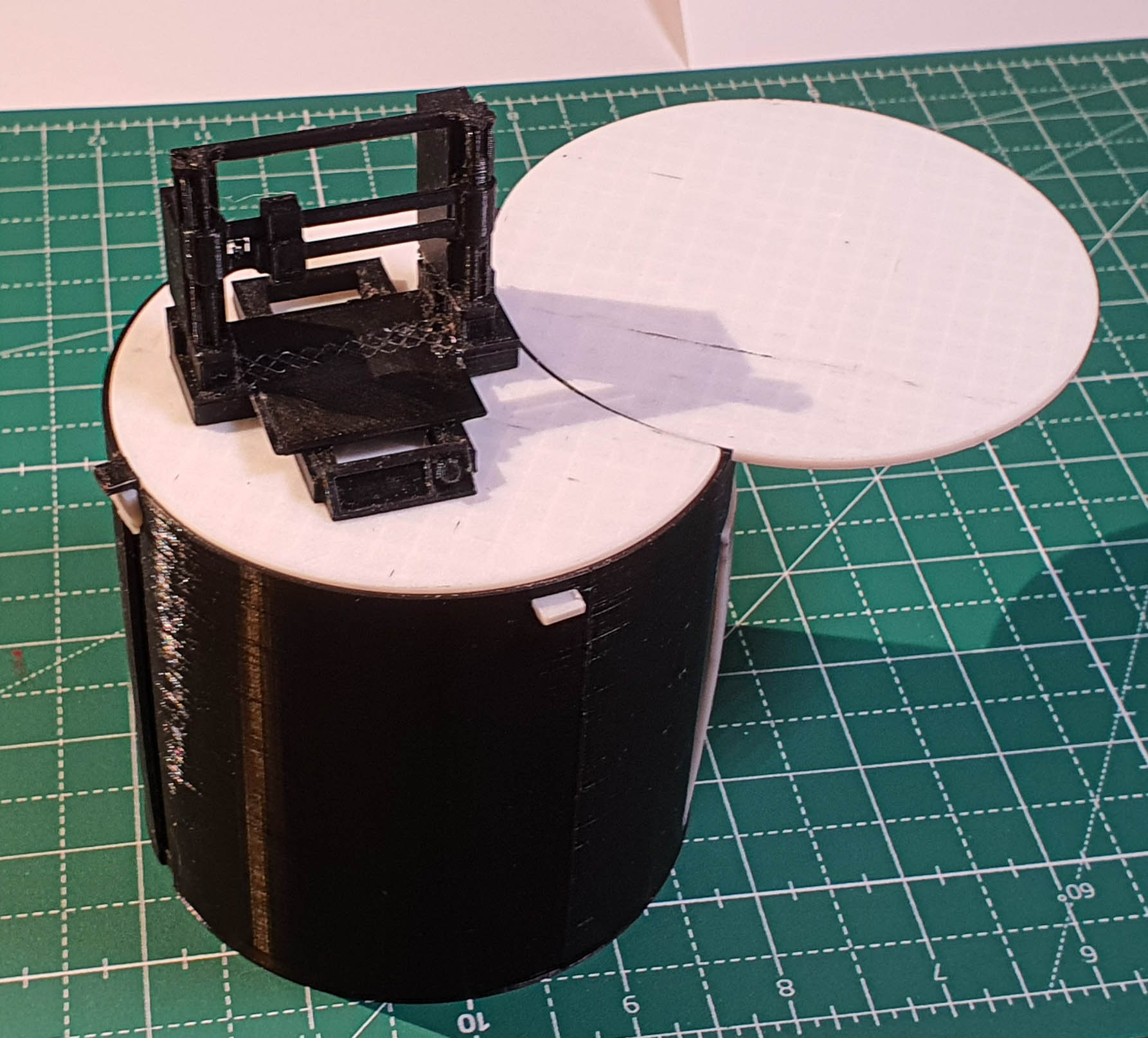 3D printed table with hidden 3D printer by mayat | Download free STL ...
