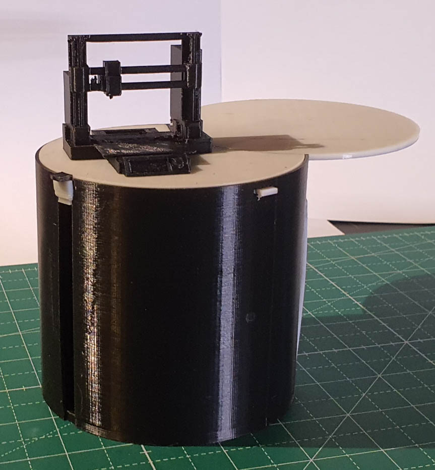 3D printed table with hidden 3D printer by mayat | Download free STL ...