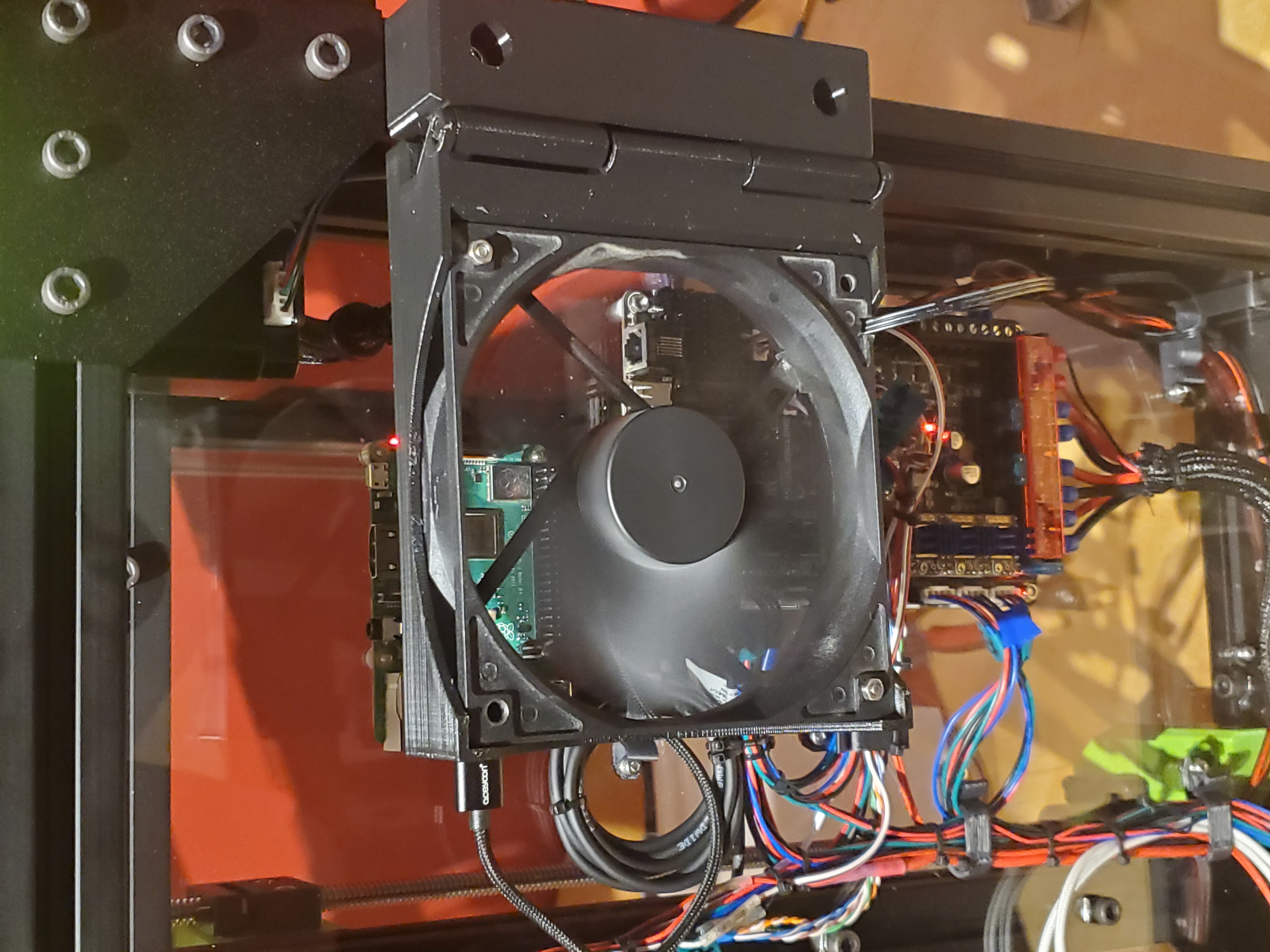 PiP 120mm Fan Housing for Rat Rig V-Core 3 Raspberry Pi/Stepper cooling ...