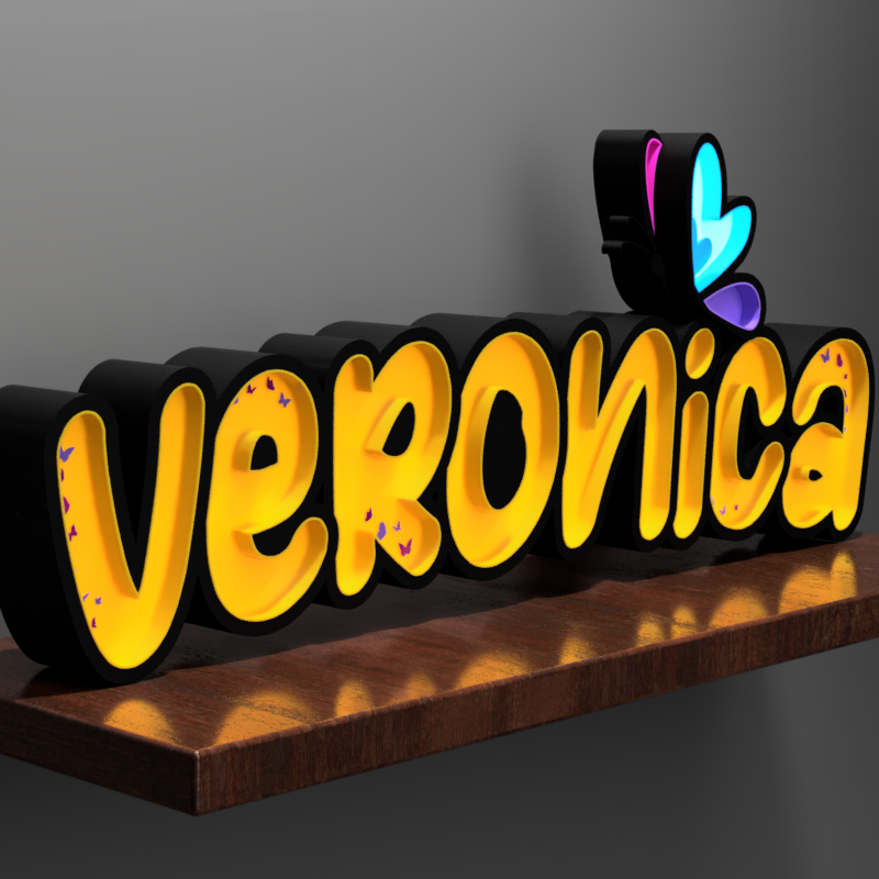 Letrero Led | Veronica by 3Dcua | Download free STL model | Printables.com