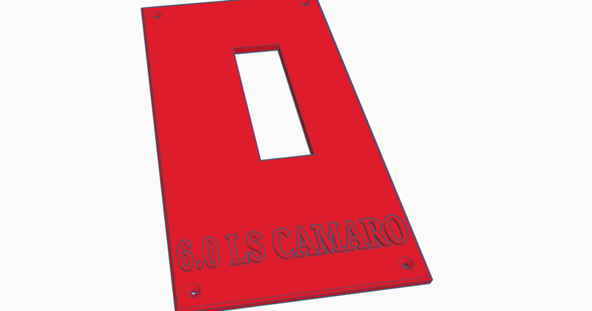 Camaro Shifter Plate custom por Arthur_Diamondhands | Descargar modelo ...