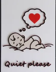 Baby Sleeping v2 Please Be Quiet Sign by TheTexMech | Download free STL ...