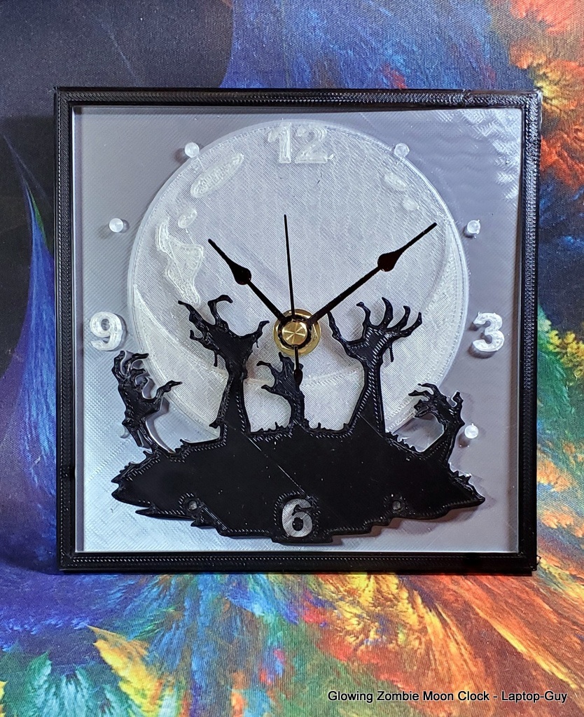Glowing Zombie Moon Clock by Laptop-Guy | Download free STL model ...