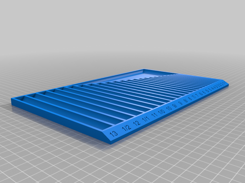 Drill Bit Tray 1-13mm by Cmarlow | Download free STL model | Printables.com