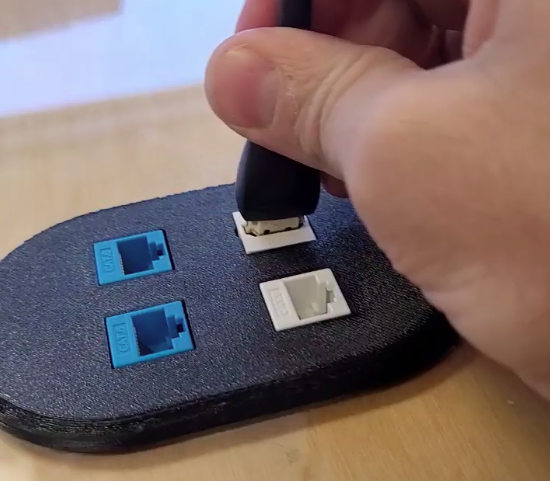 Low Voltage Table Keystone Insert by dl33t | Download free STL model ...