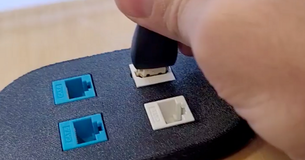 Low Voltage Table Keystone Insert by dl33t | Download free STL model ...