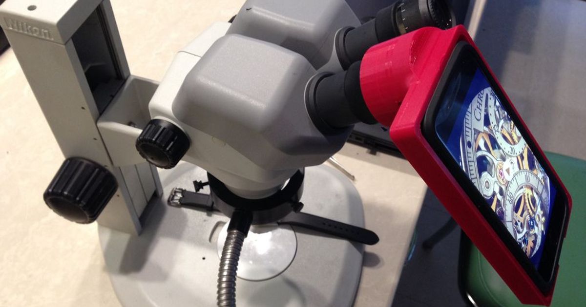 iPhone 6 microscope adaptor by rsilvers | Download free STL model ...