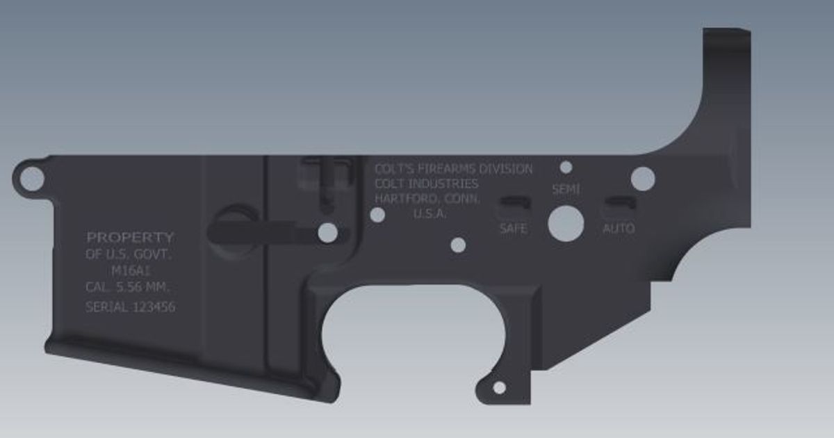 Colt M16 model by rsilvers | Download free STL model | Printables.com
