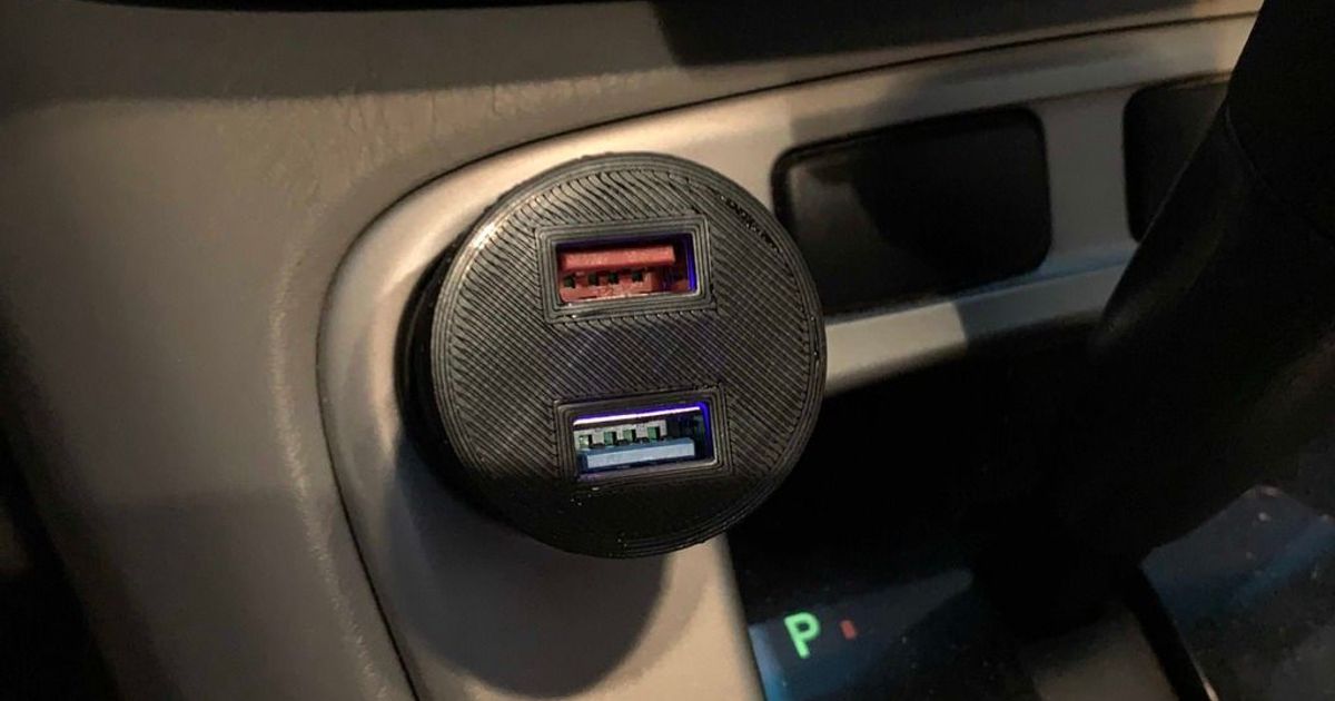 Car FM Transmitter Cover by ARegularBear | Download free STL model ...