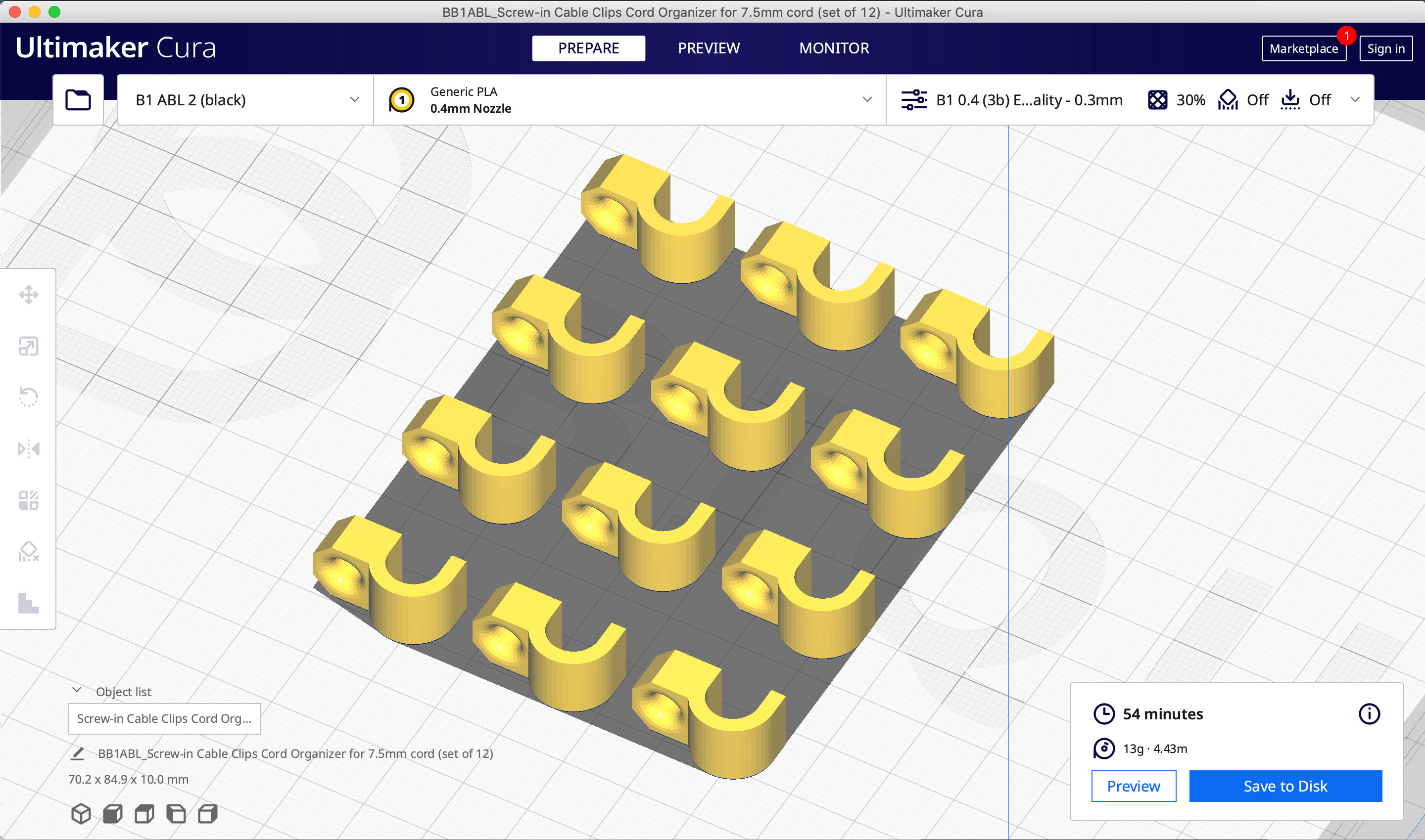 Screw-in Cable Clips Cord Organizer for cords 7.5mm or less by Doug ...