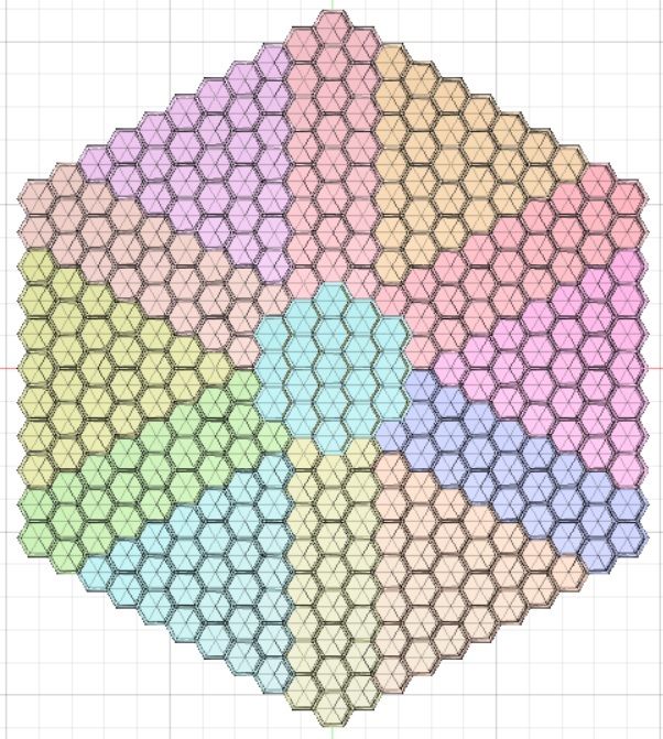 331 Mirror Array (Approximately 22.5" focal point) divided to fit Ender ...