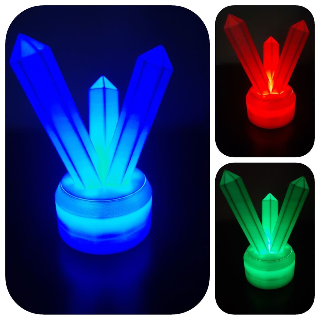 Battery powered LED base for Multicolored Lamp by Shmoee | Download ...