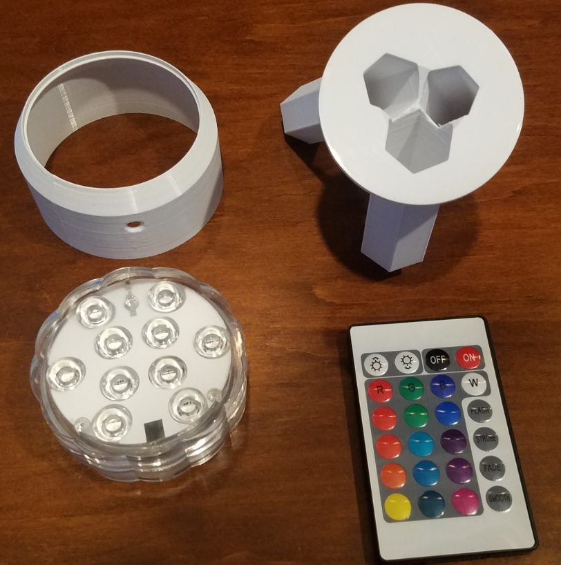 Battery powered LED base for Multicolored Lamp by Shmoee | Download ...