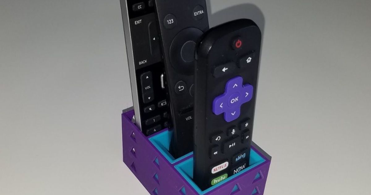 Triple Remote Control Holder by Shmoee | Download free STL model ...