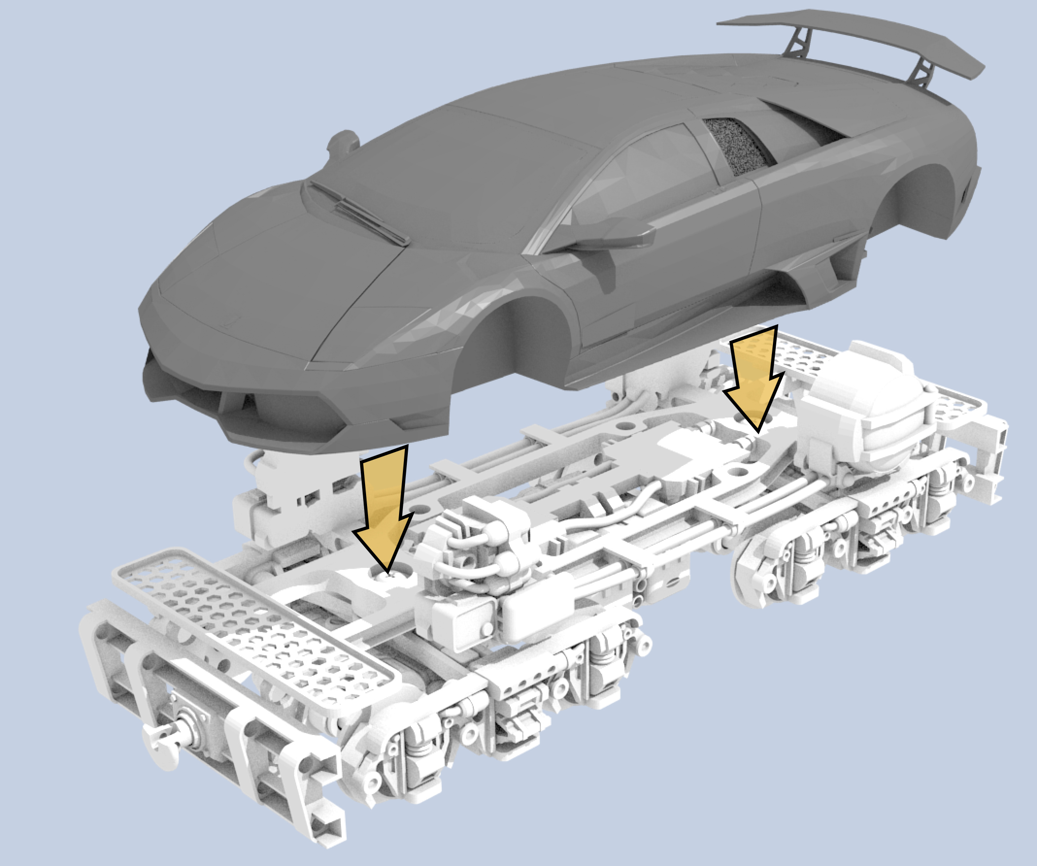 Rail-Car Hybrid Model Chassis by HamyTNT | Download free STL model ...