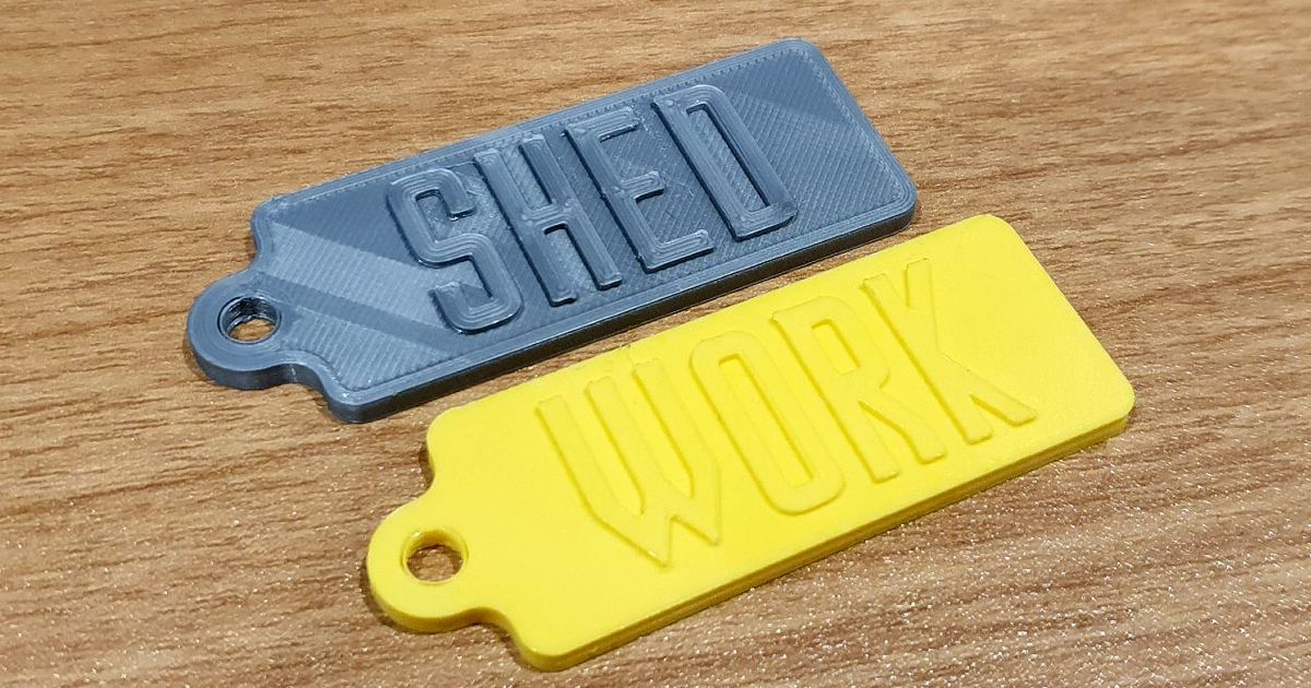 Embossed Keyring Tags by FreeMiniatures | Download free STL model ...