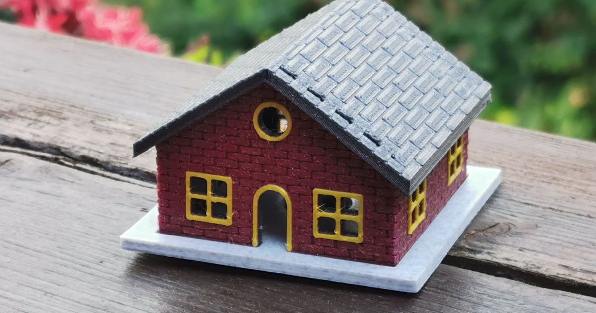 Foldable Brick Cottage por Bernard | Descargar modelo STL gratuito ...