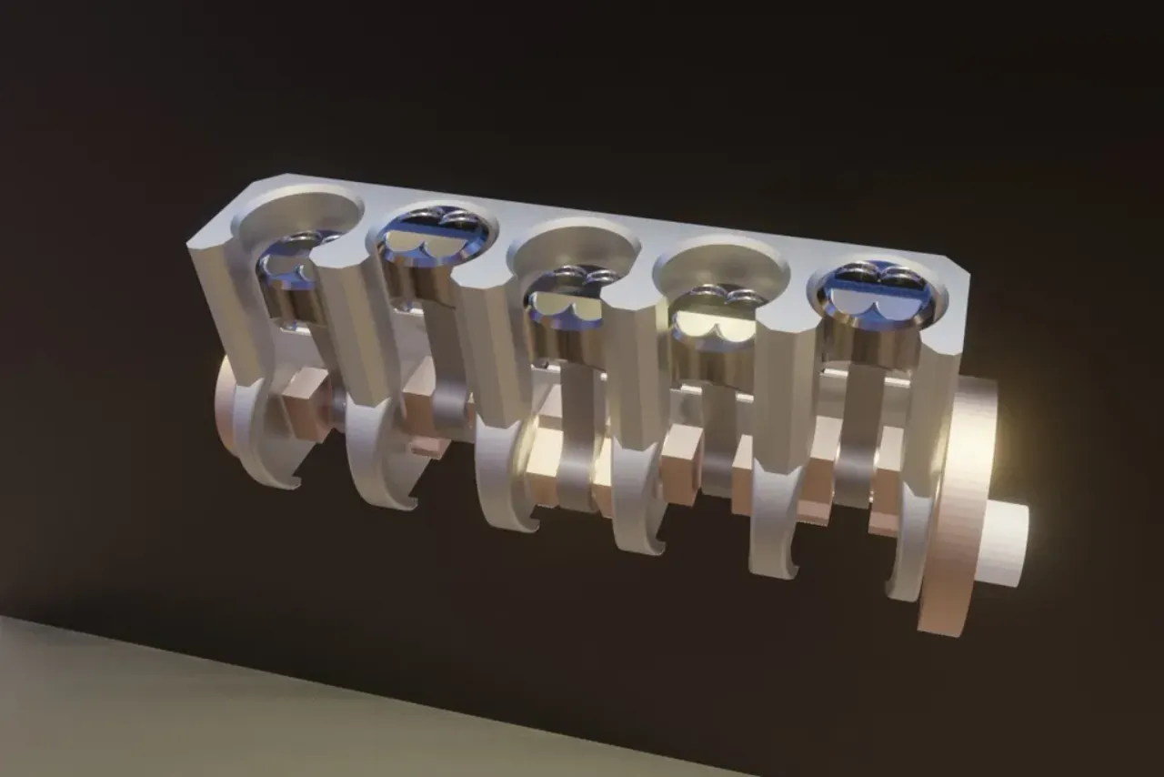 5 Cylinder engine by gfz | Download free STL model | Printables.com