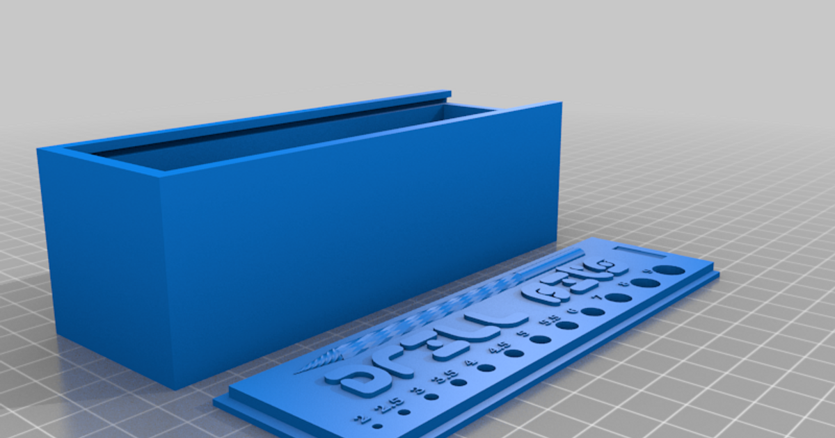 Drill Bits Box by PhunXter | Download free STL model | Printables.com