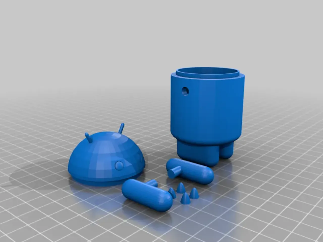 Android "Droid" robot box with moveable arms by PhunXter | Download ...