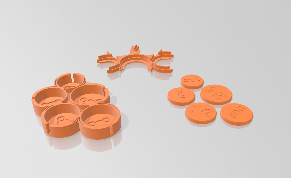 Coin Dispenser Set Euro by Lolledesign | Download free STL model ...