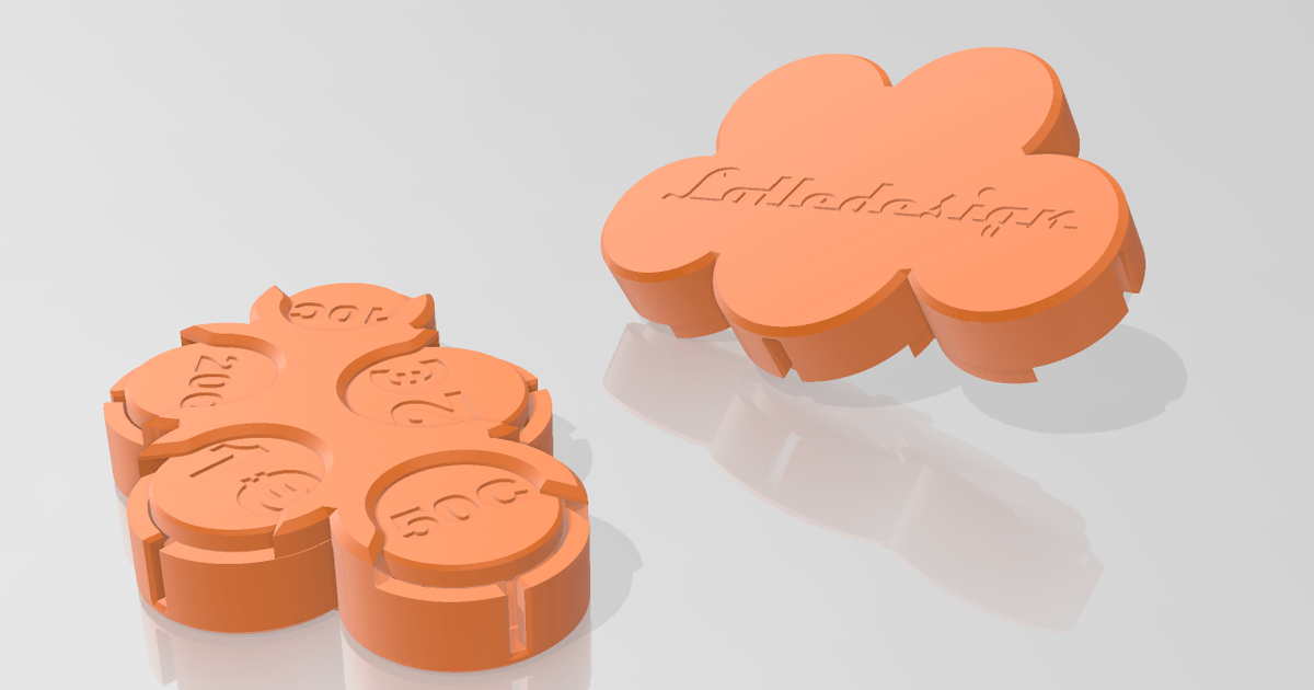 Coin Dispenser Set Euro by Lolledesign | Download free STL model ...