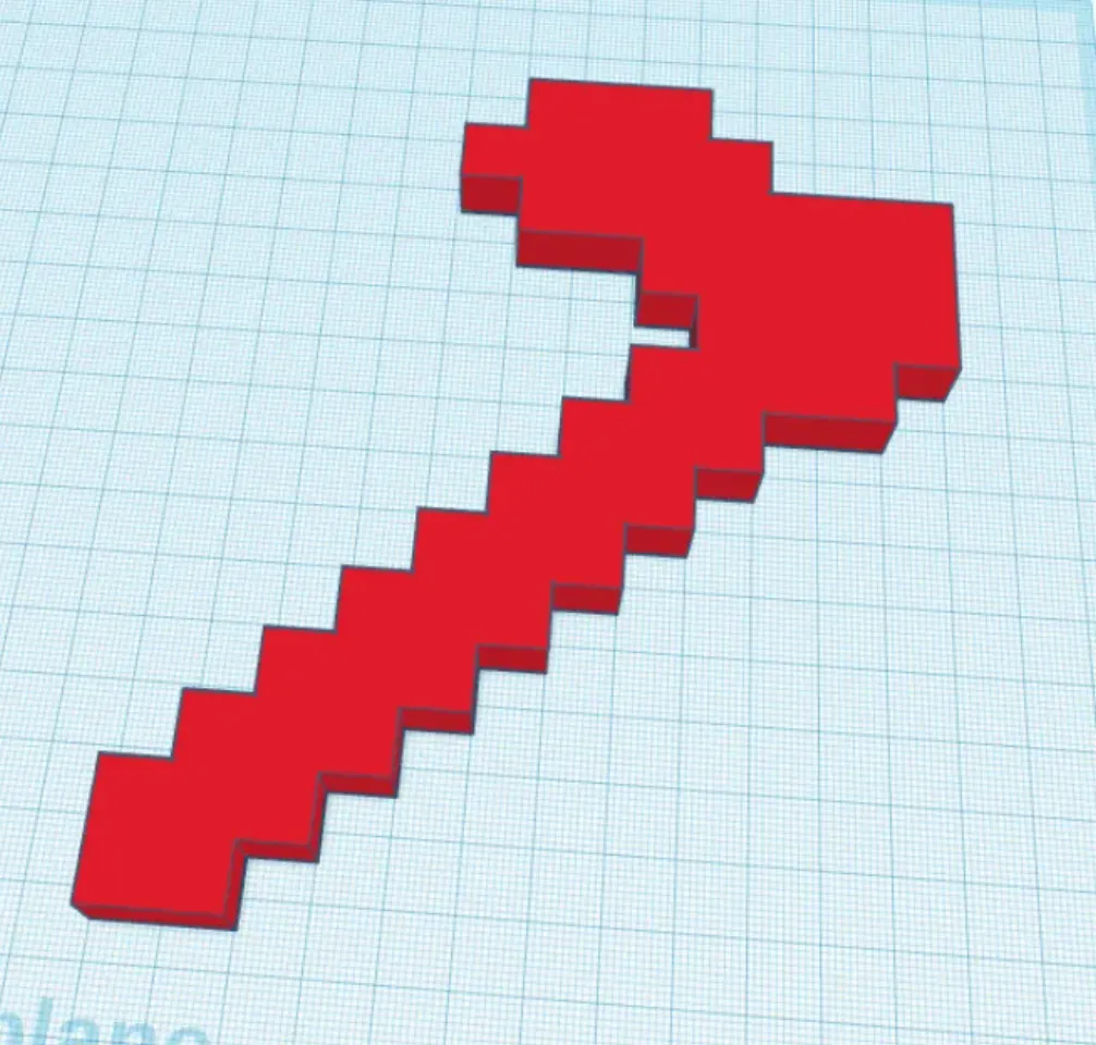 minecraft hoe by Ash | Download free STL model | Printables.com