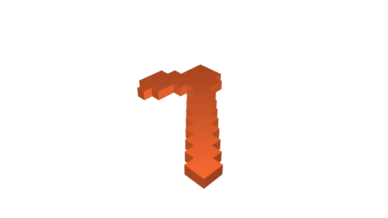 minecraft hoe by Ash | Download free STL model | Printables.com
