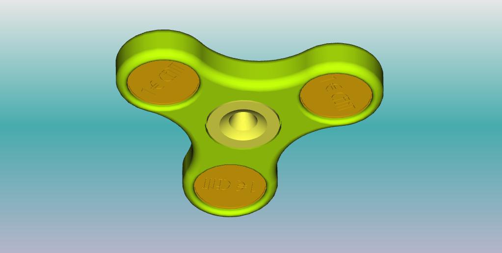 Fidget Spinner Mini Print in Place V2 Smiley laut Slic3r 2.4.2 16Cent ...