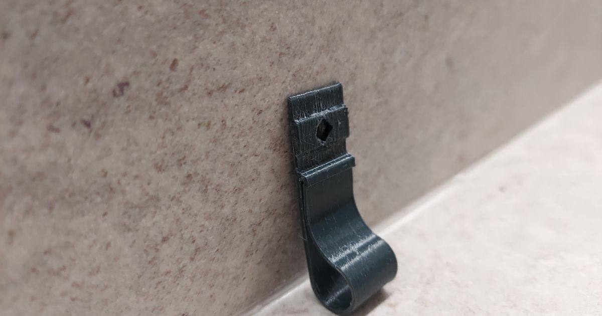 The simplest hook (with lock&hole) by Nerrian | Download free STL model ...