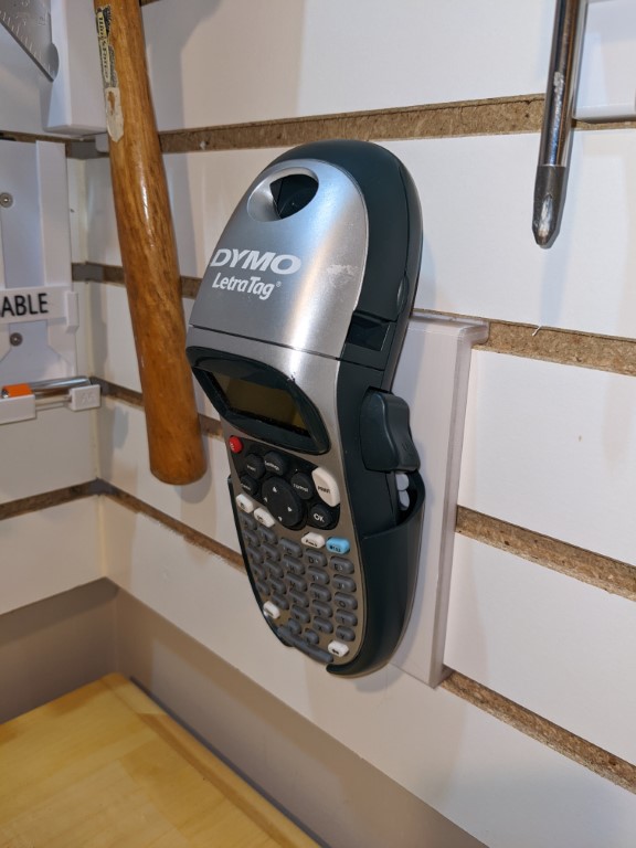 Slat Wall Plate for Dymo LetraTag Label Maker by chking | Download free ...