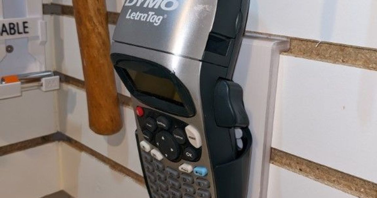 Slat Wall Plate for Dymo LetraTag Label Maker by chking | Download free ...