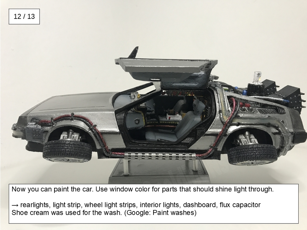 DIY DeLorean Time Machine with lights!! by LayerLux3D | Download free ...