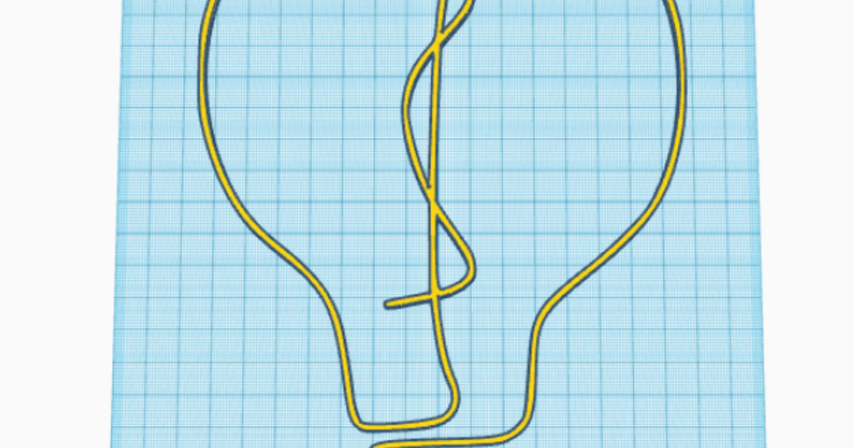 Light bulb continuous drawing lines by zinitri | Download free STL ...