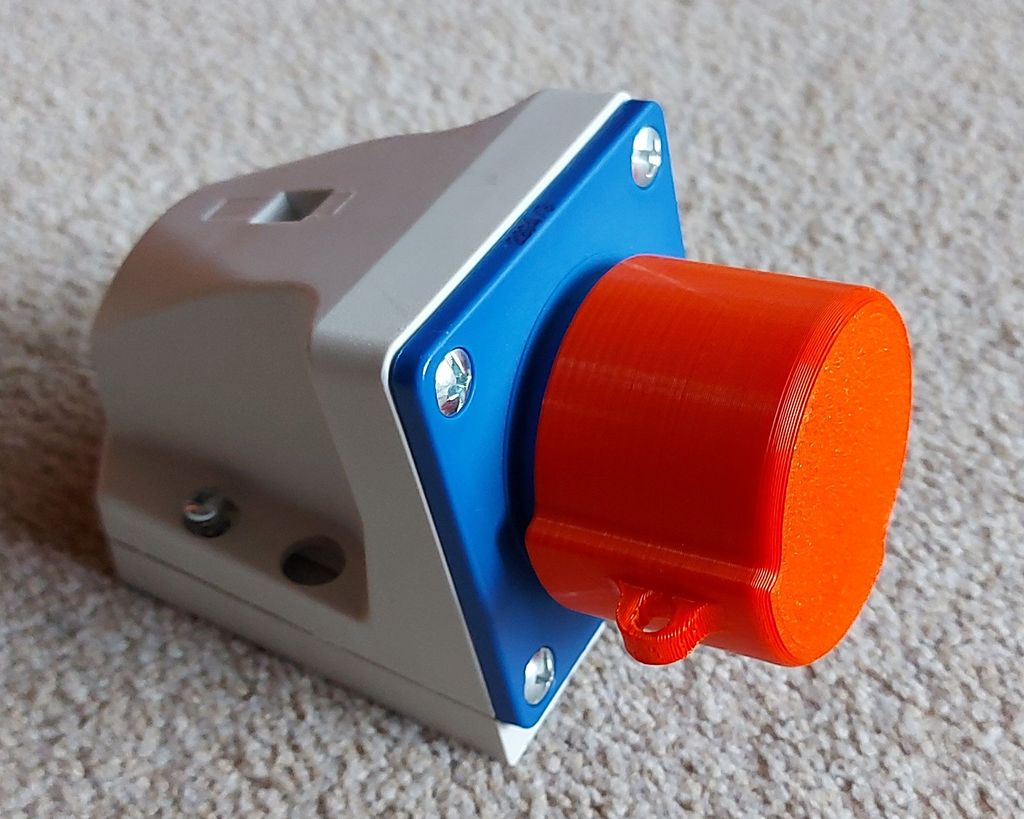 CEE blue 16A 230V Power Socket - Cover Protection Lockable by 3D-Muc ...
