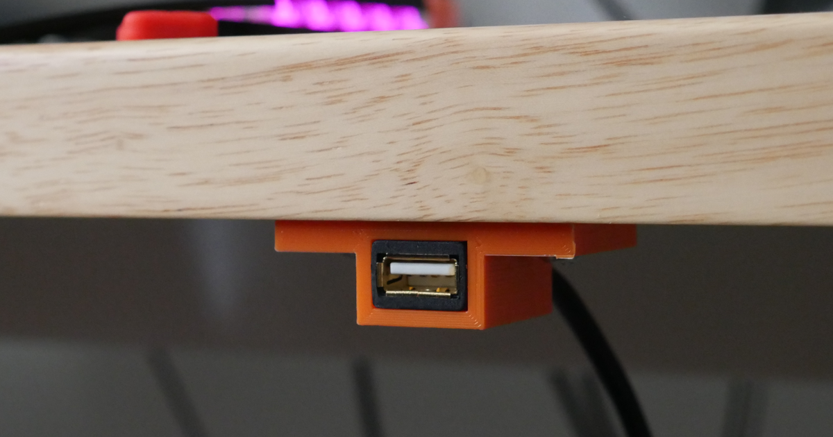 USB Extension Under Desk Mount by zer0pink | Download free STL model ...