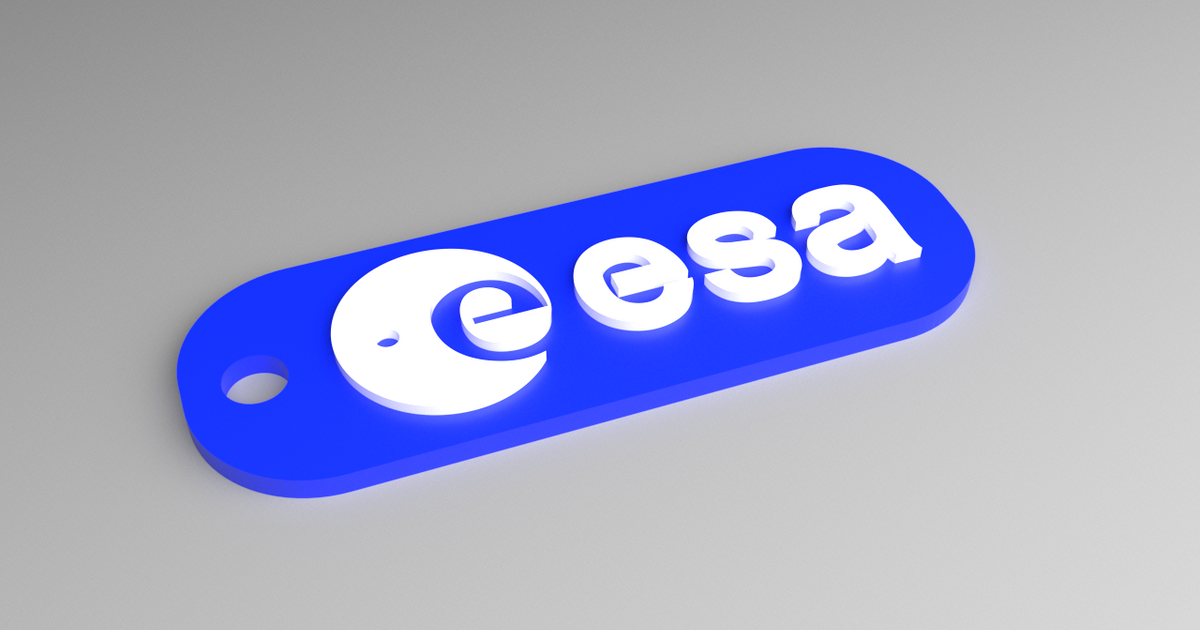 ESA Keyring - Logo Fob (Raised) by Vector3dArt | Download free STL ...