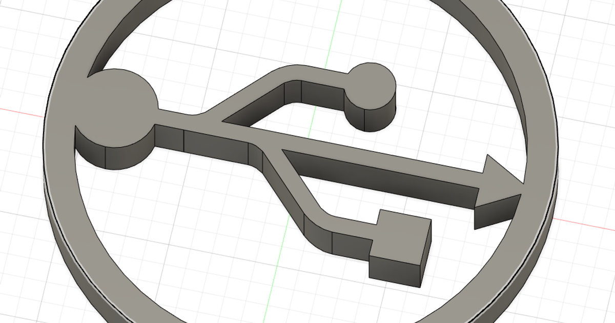 USB-Logo Shopping Cart Coin by KnoppersDE | Download free STL model | Printables.com