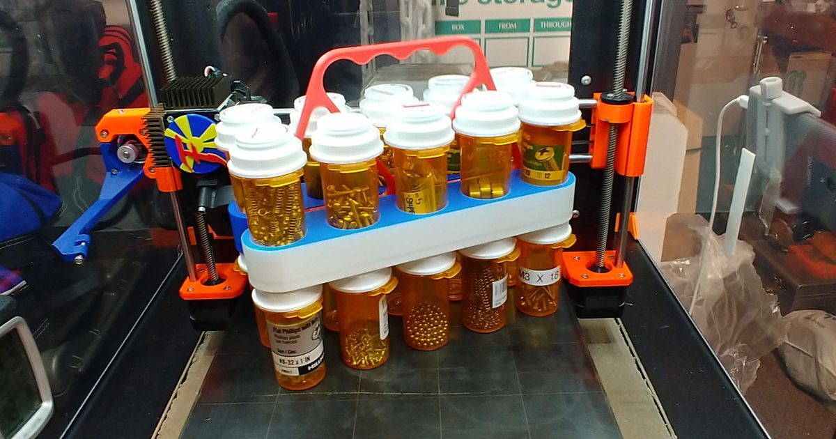 Carry Handle for Pill Bottle Rack by MrFlippant | Download free STL ...